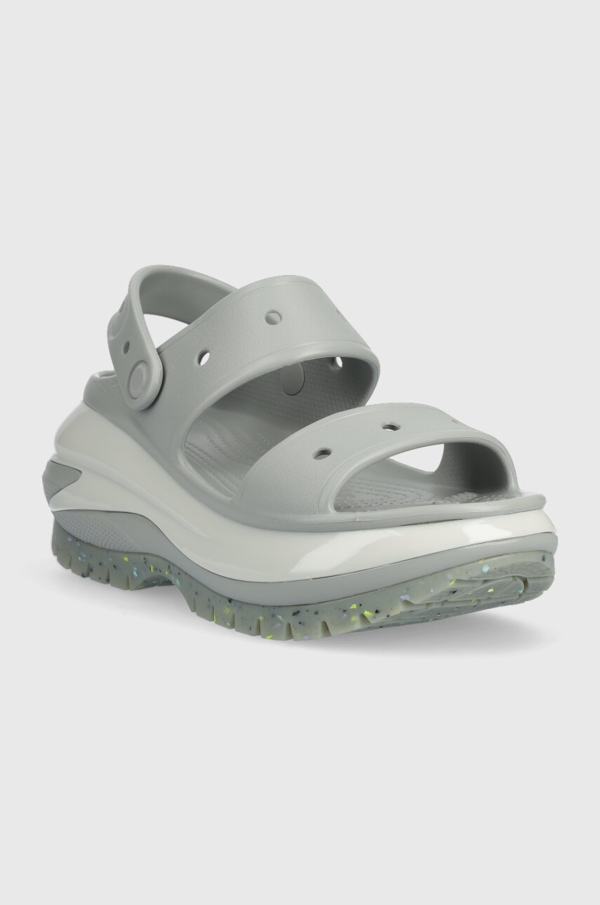 Crocs klapki Classic Mega Crush Sandal damskie kolor szary na ...