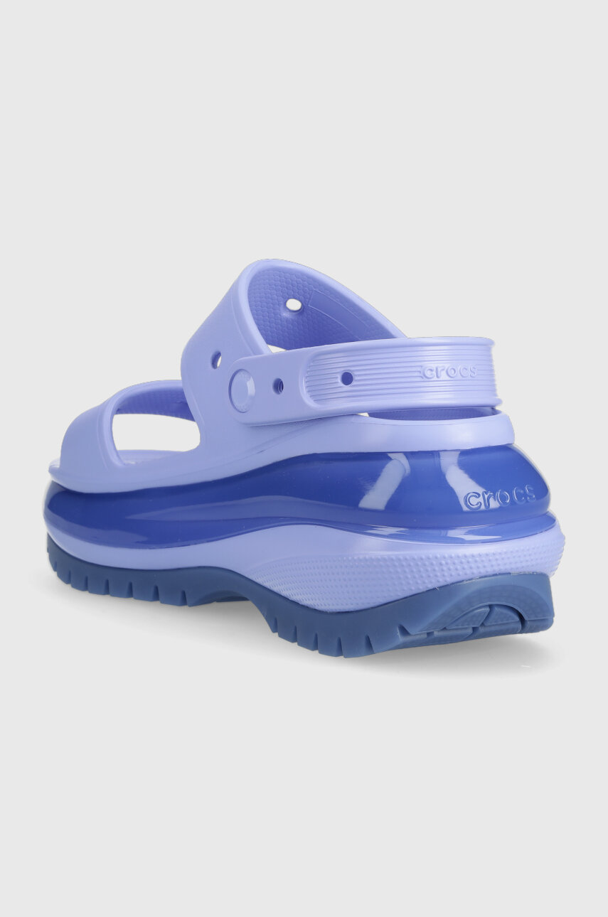 Crocs klapki Classic Mega Crush Sandal damskie kolor fioletowy na ...
