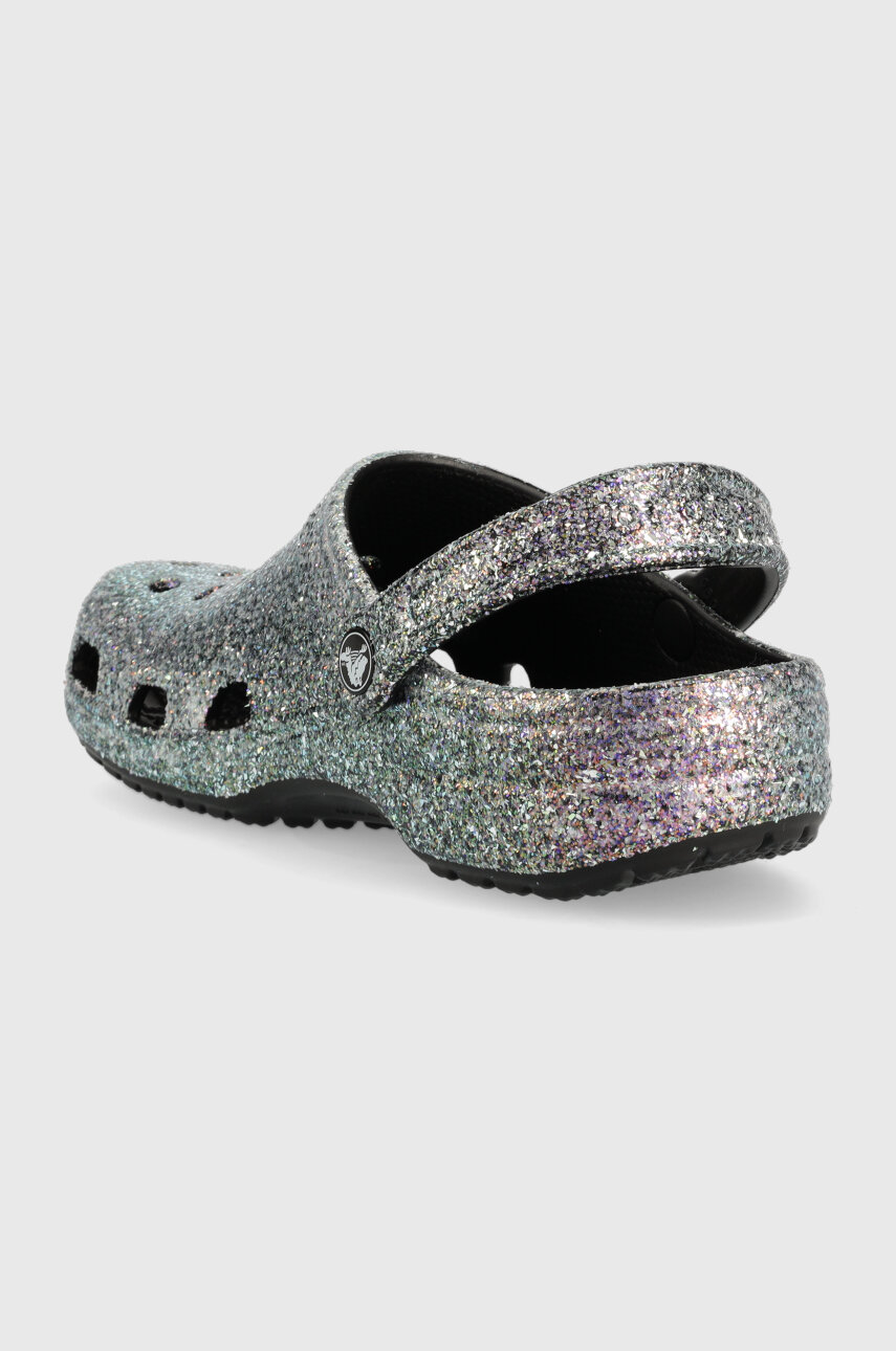 Шльопанці Crocs Classic Glitter Clog жіночі колір срібний 205942 205942 ...