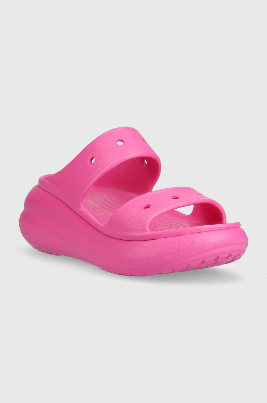 Crocs sliders CLASSIC CRUSH sandal women's pink color 207670 | buy on PRM