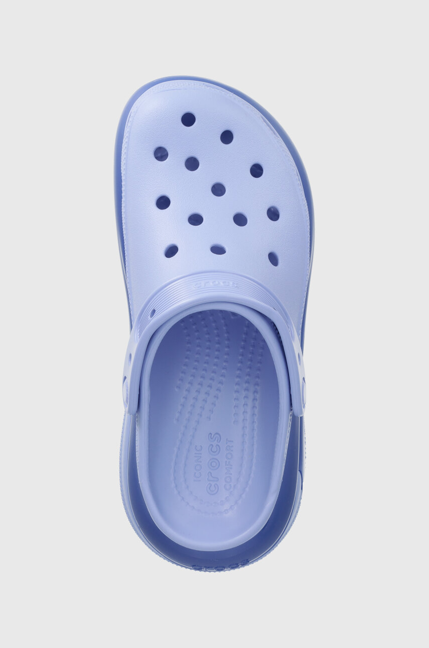 Crocs klapki Classic Mega Crush Clog damskie kolor fioletowy na ...