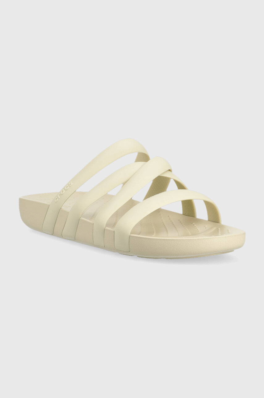 Crocs klapki Splash Strappy Sandal damskie kolor beżowy 208217 ...