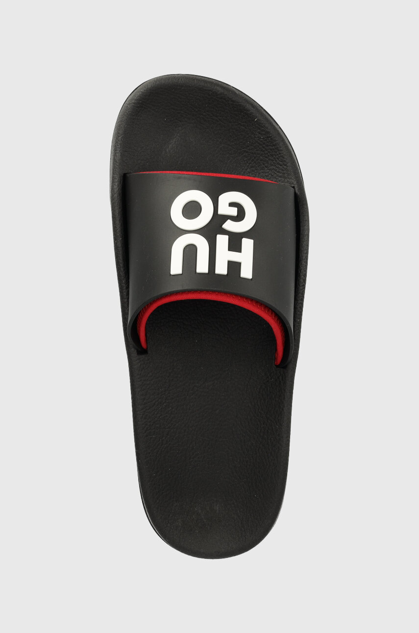 Pantofle HUGO Nil, barva černá | ANSWEAR.cz