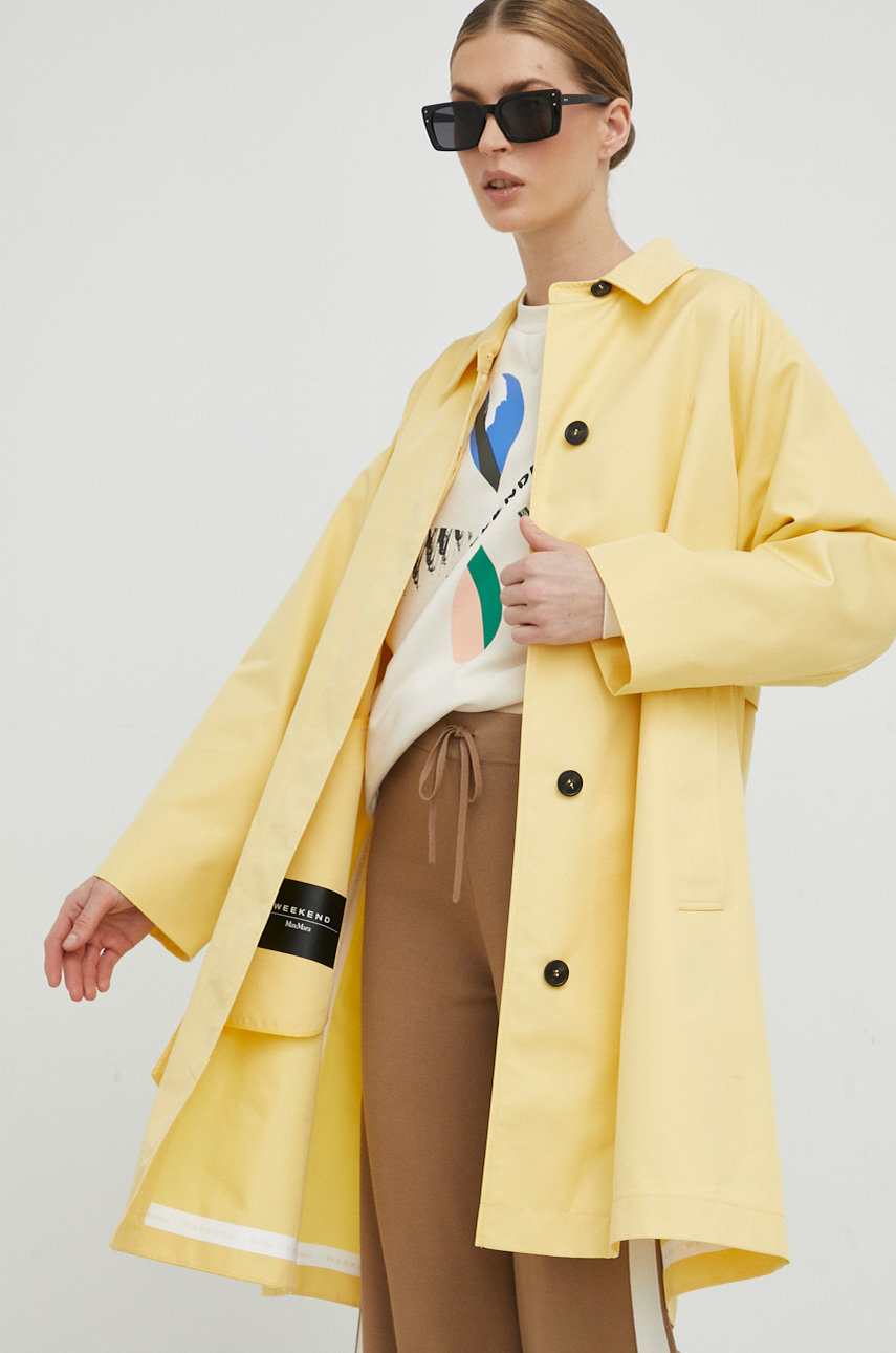 Baloner Weekend Max Mara za žene, boja: žuta, za prijelazno razdoblje ...