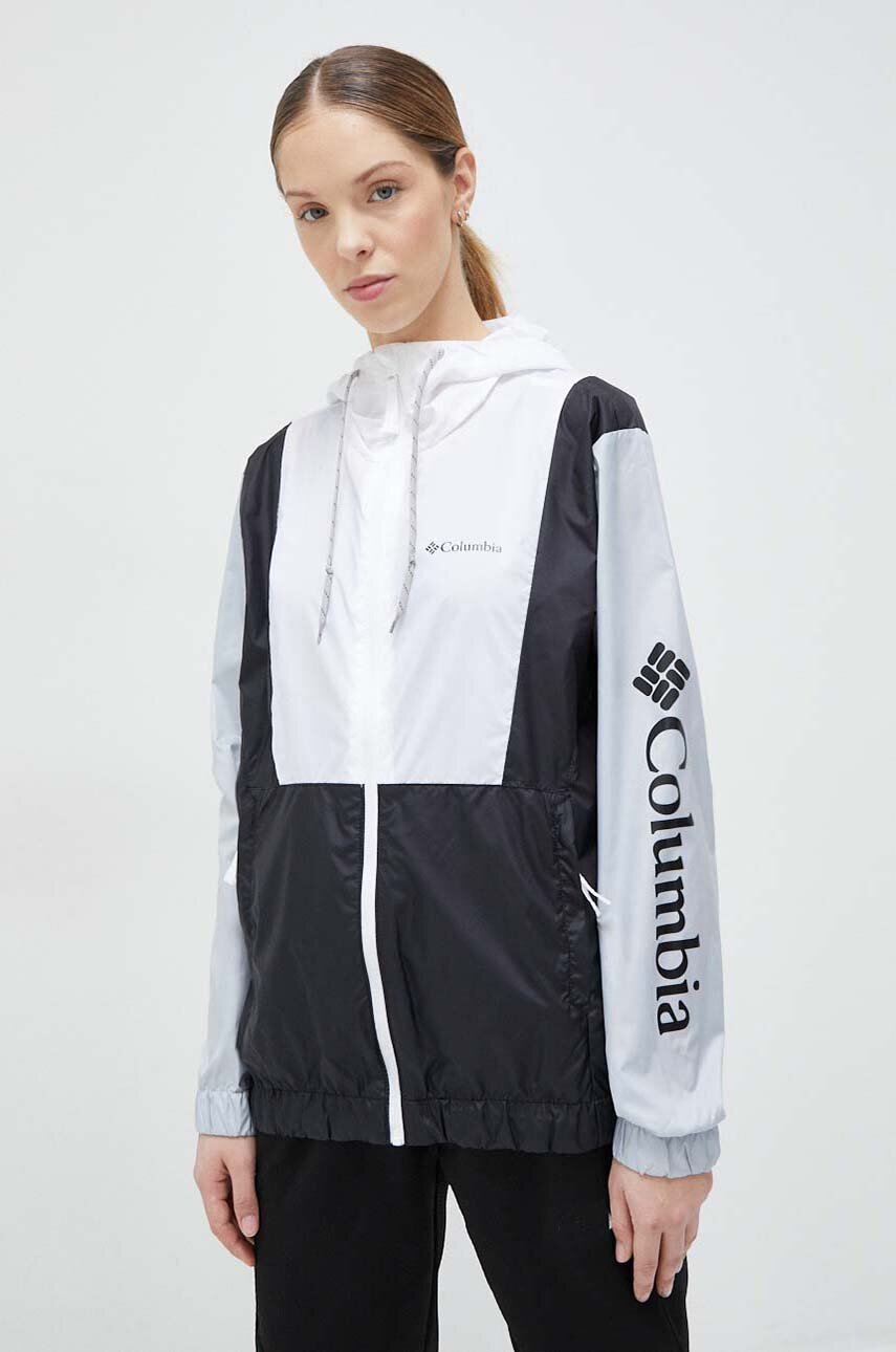 Columbia windbreaker Lily Basin white color | buy on PRM