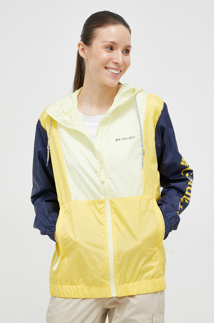 Columbia windbreaker Lily Basin yellow color | buy on PRM