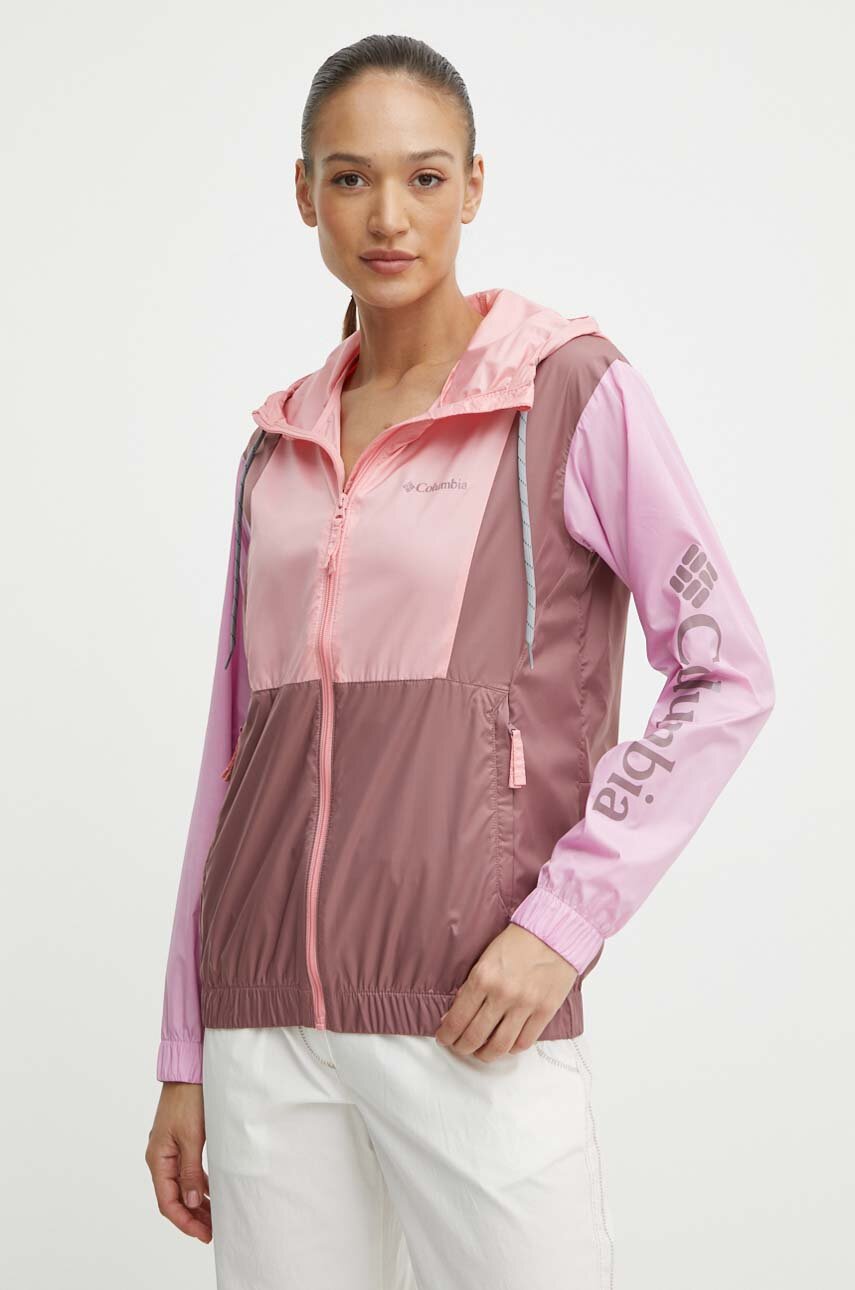Columbia windbreaker Lily Basin pink color | buy on PRM