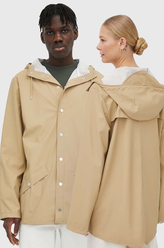Rains rain jacket 12010 Jacket beige color at PRM US