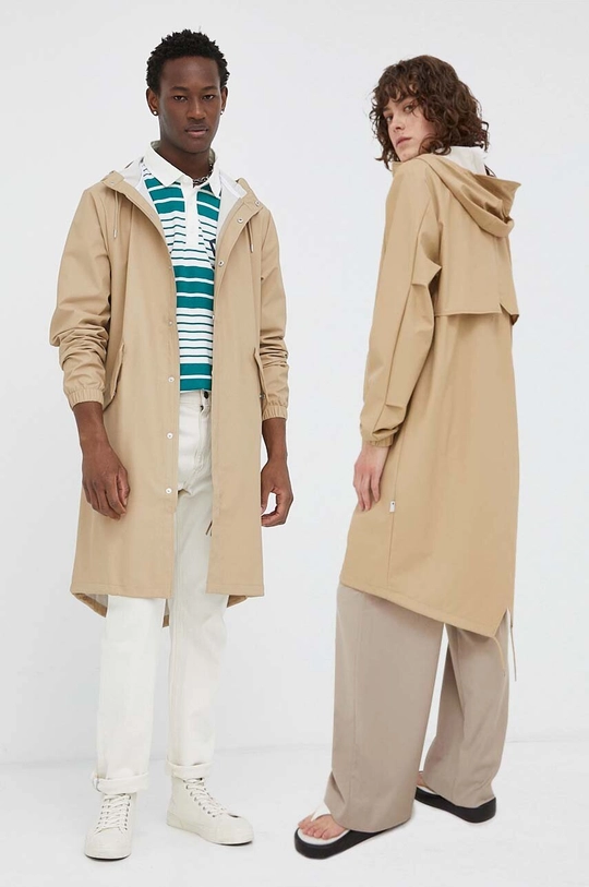 Rains rain jacket 18140 Fishtail Parka beige color | buy on PRM