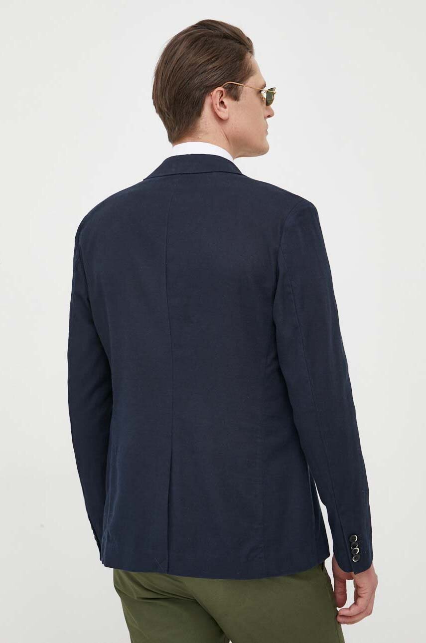 Хлопковый пиджак Sisley цвет синий | ANSWEAR.ua