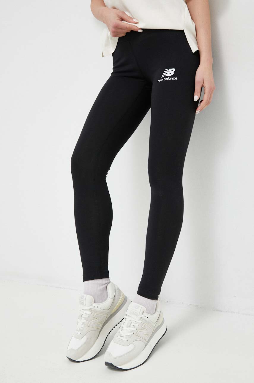 New Balance Legginsy Damskie Kolor Czarny Z Nadrukiem Wp31509bk 9bk