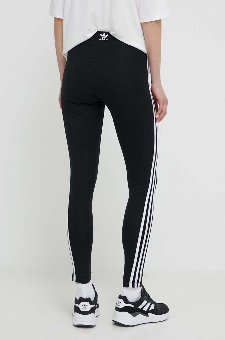 adidas Originals legginsy 3 Stripes Tigh damskie kolor czarny z ...