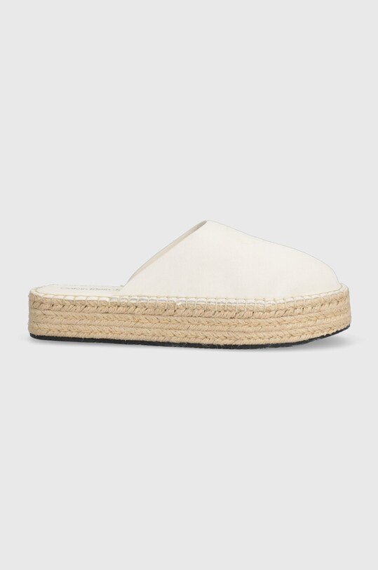 Замшевые шлепанцы Calvin Klein Jeans FLATFORM ROPE MULE SU CON цвет ...