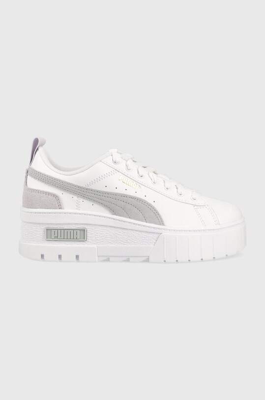 Puma leather sneakers Mayze Wedge Pastel Wns white color | buy on PRM