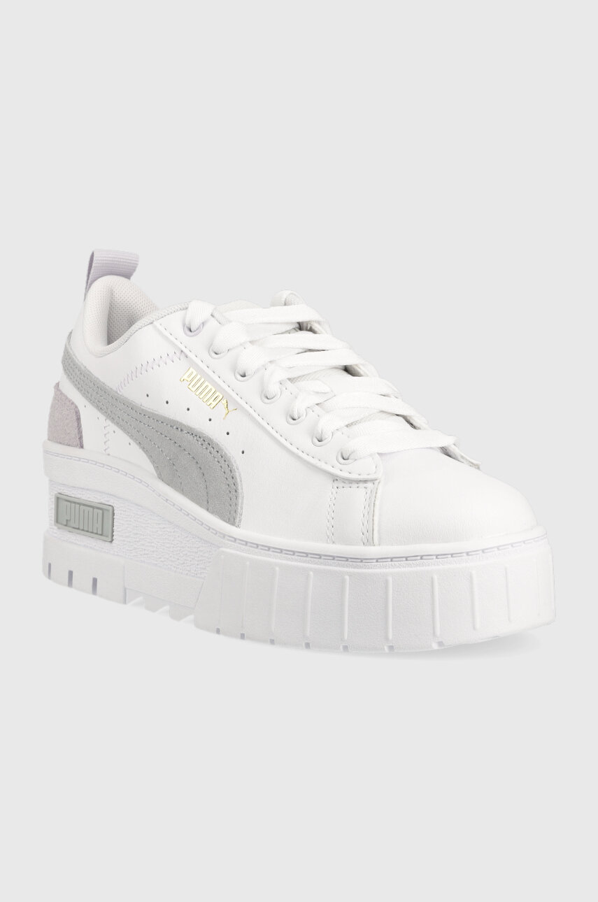 Puma leather sneakers Mayze Wedge Pastel Wns white color at PRM US