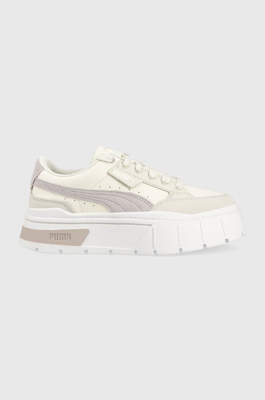 Puma leather sneakers Mayze Stack Luxe Wns beige color at PRM US