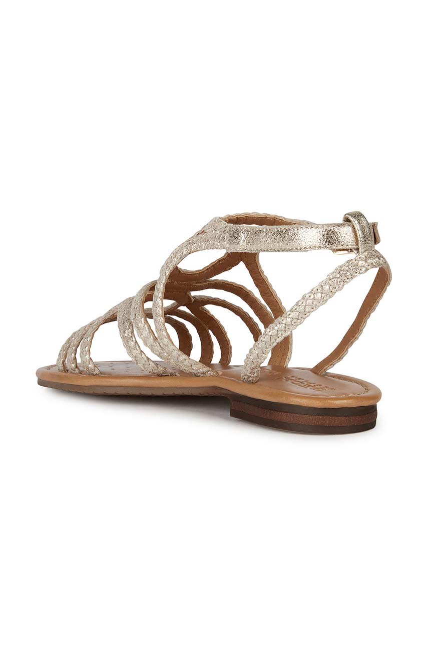 Geox sandale de piele D SOZY S femei, culoarea auriu, D35LXA 000KY ...