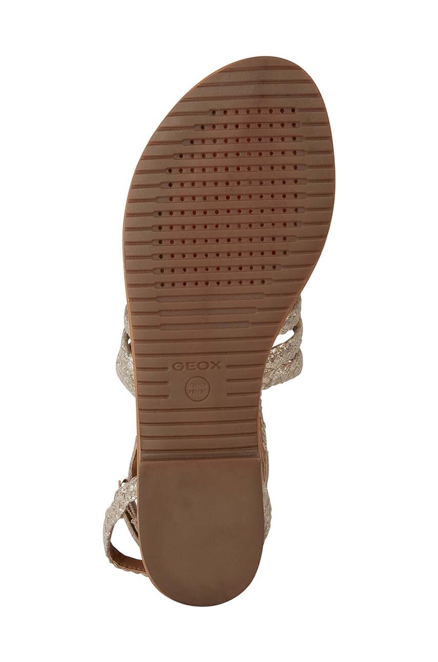 Geox sandale de piele D SOZY S femei, culoarea auriu, D35LXA 000KY ...