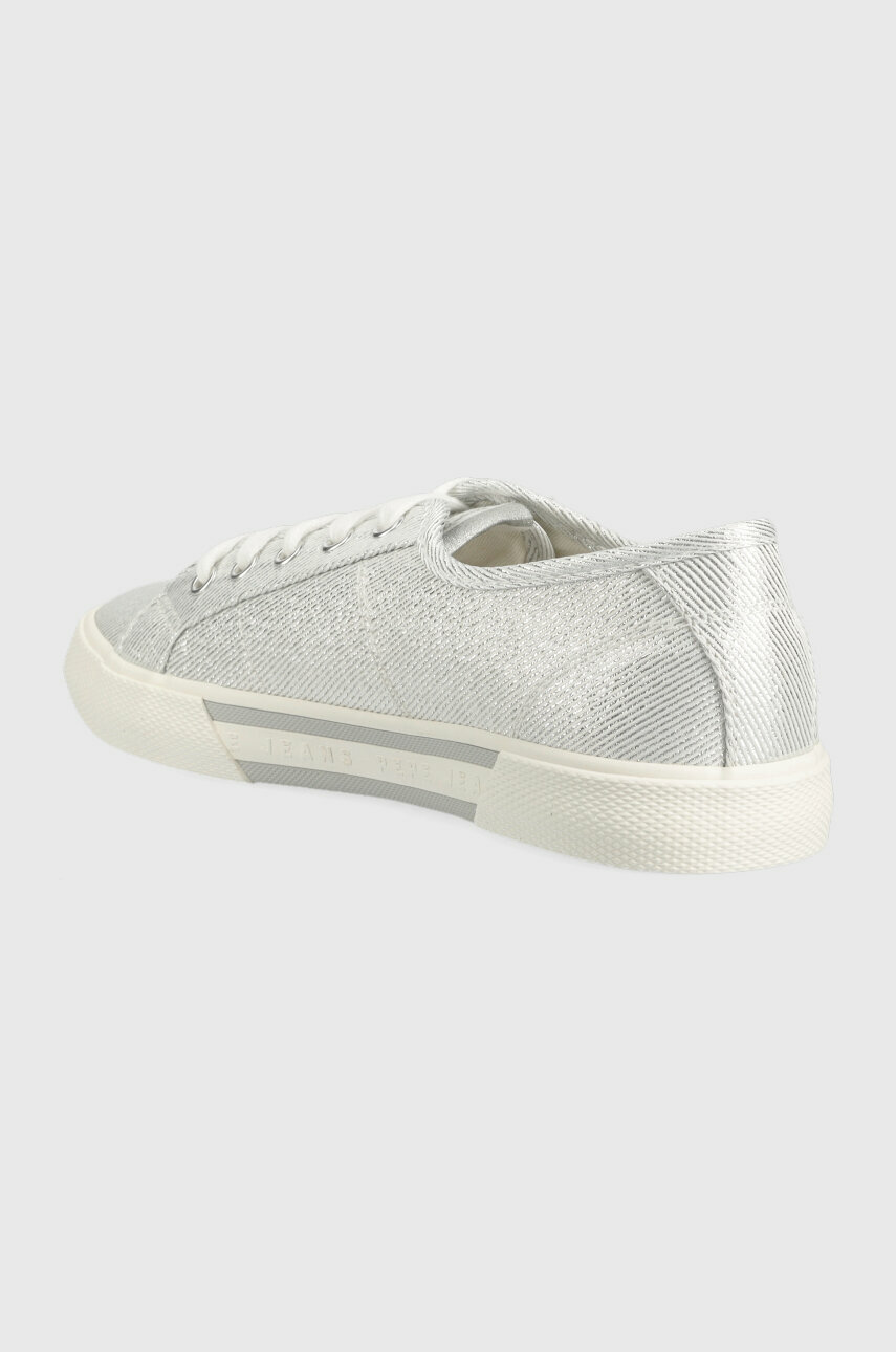 Teniske Pepe Jeans BRADY ženske, srebrna barva, PLS31439 | kupite na ...