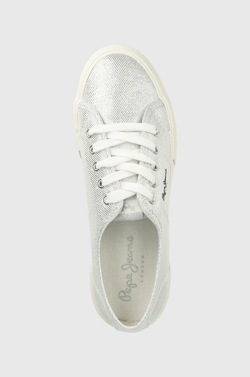 Teniske Pepe Jeans BRADY ženske, srebrna barva, PLS31439 | kupite na ...