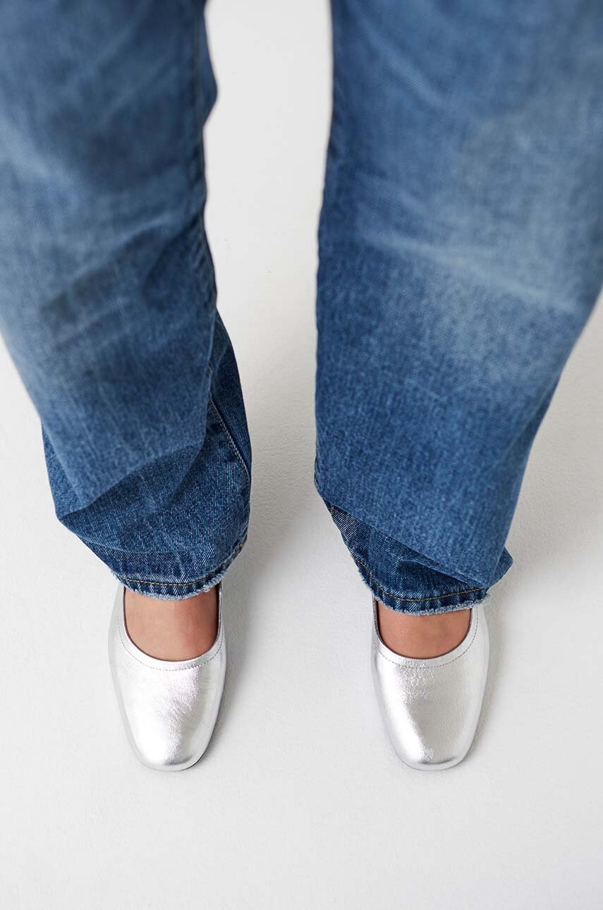 Vagabond Shoemakers baleriny skórzane Jolin kolor srebrny 5508.083.79 | Answear.com