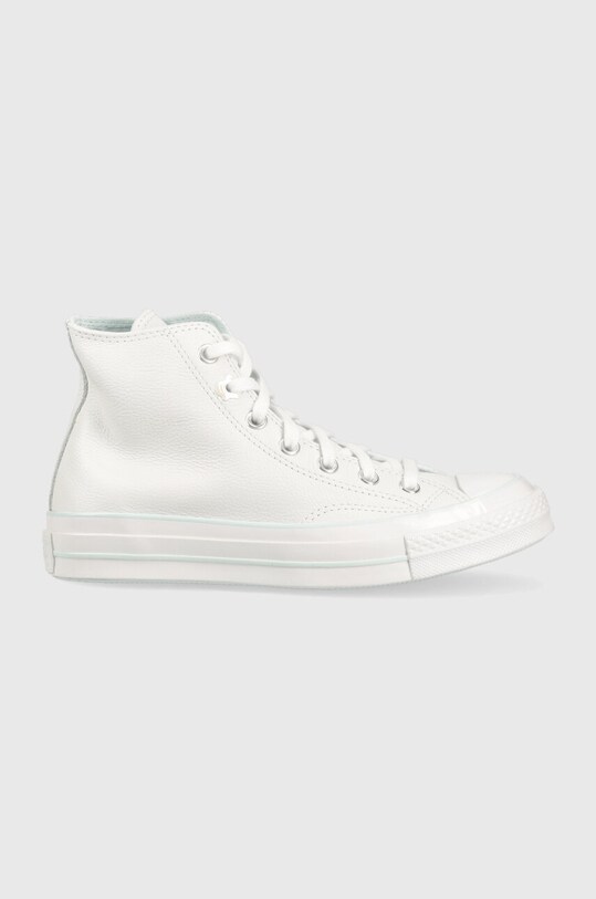 Converse tenisi de piele Chuck 70 femei, culoarea alb, A05024C | ANSWEAR.ro