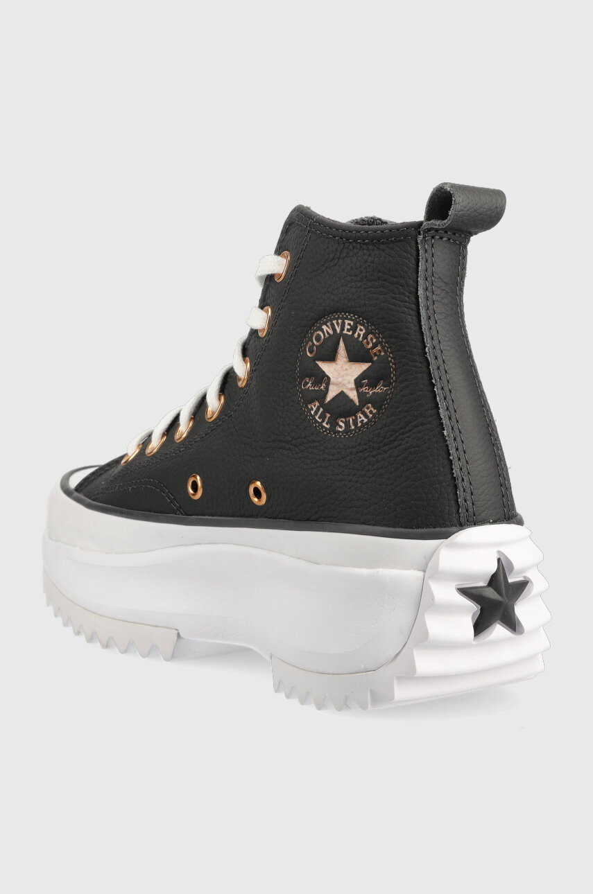 Δερμάτινα ελαφριά παπούτσια Converse Run Star Hike χρώμα: μαύρο ...