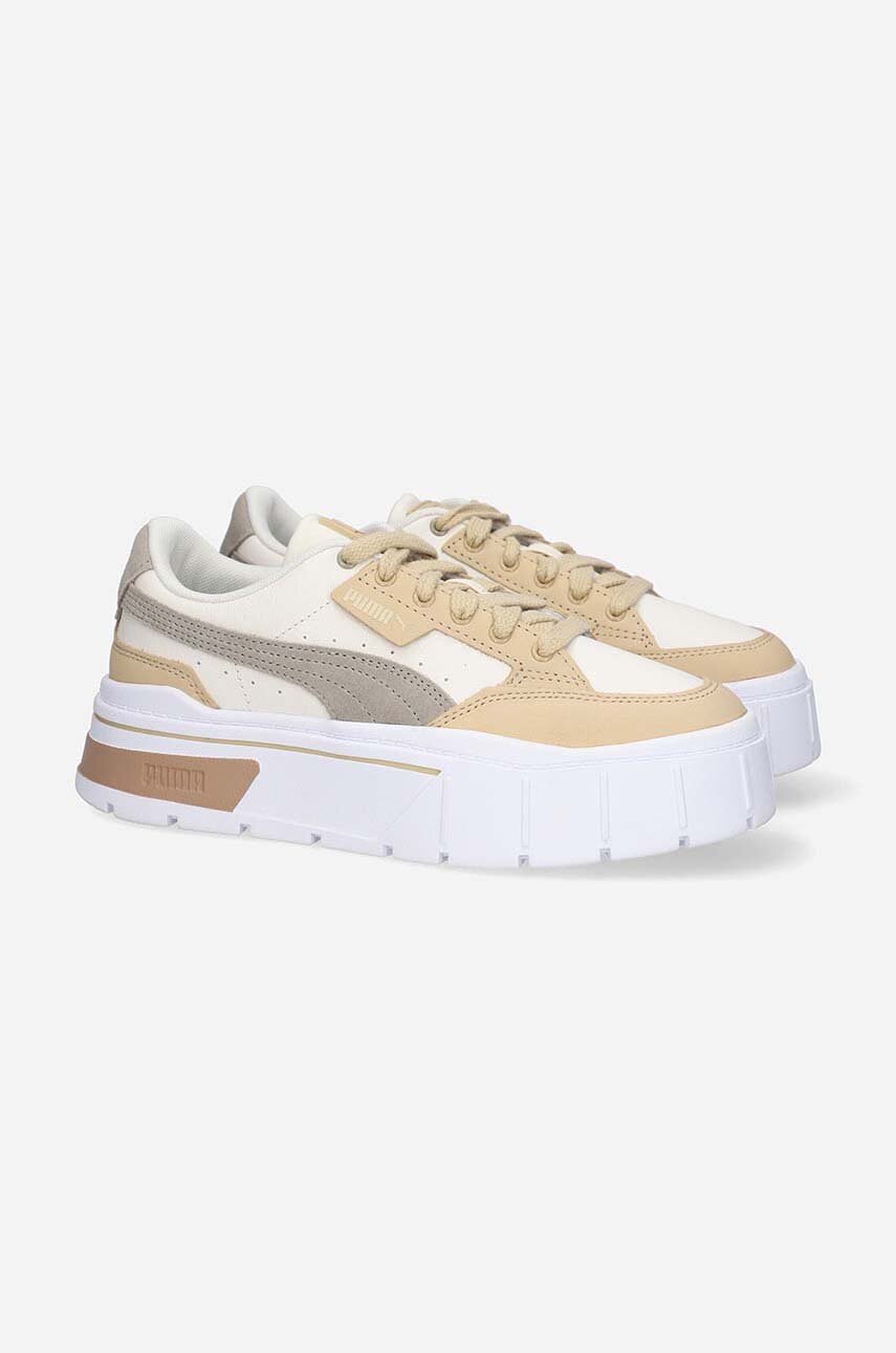 Puma leather sneakers Mayze Stack Luxe beige color | buy on PRM