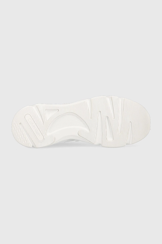 Usnjene superge Calvin Klein LOW TOP LACE UP LTH HF bela barva | kupite ...