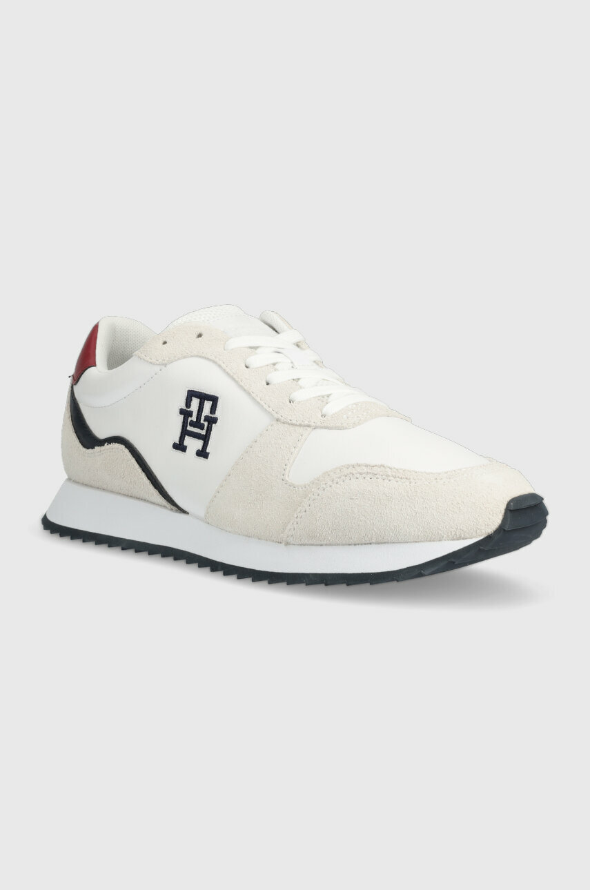 Kožne tenisice Tommy Hilfiger RUNNER EVO LEATHER boja: bijela ...
