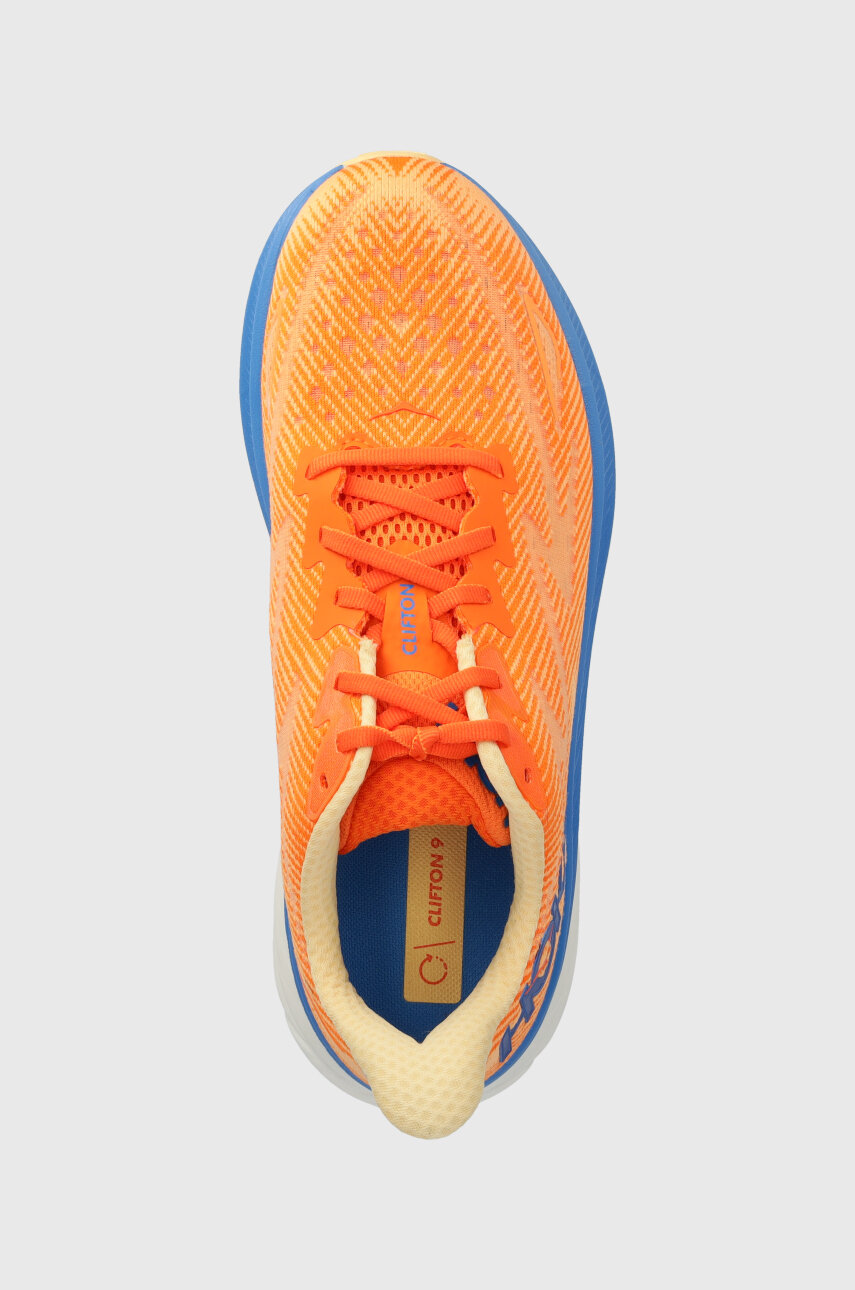 Hoka One One running shoes Clifton 9 orange color at PRM US