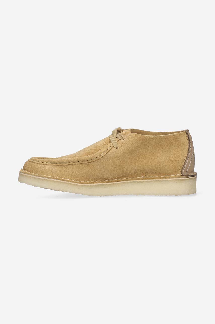 Clarks suede shoes Desert Nomad men's brown color 26172580 at PRM US