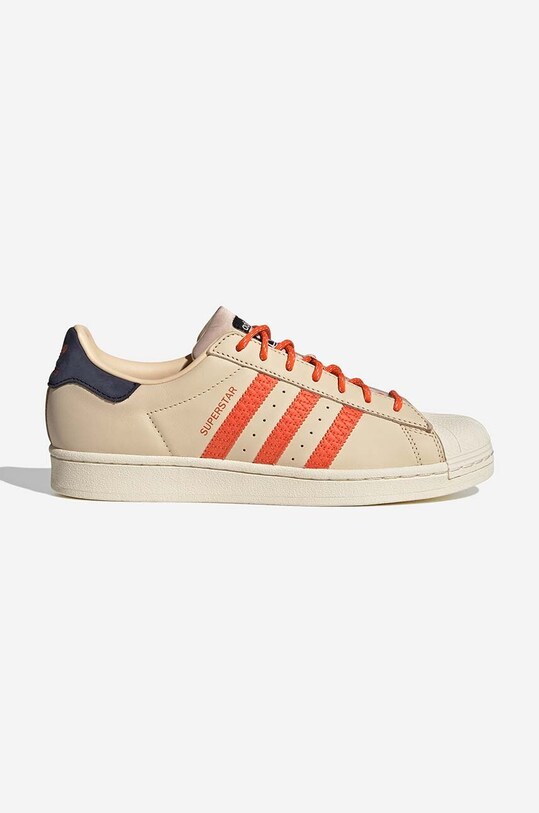 adidas Originals leather sneakers Superstar beige color | buy on PRM