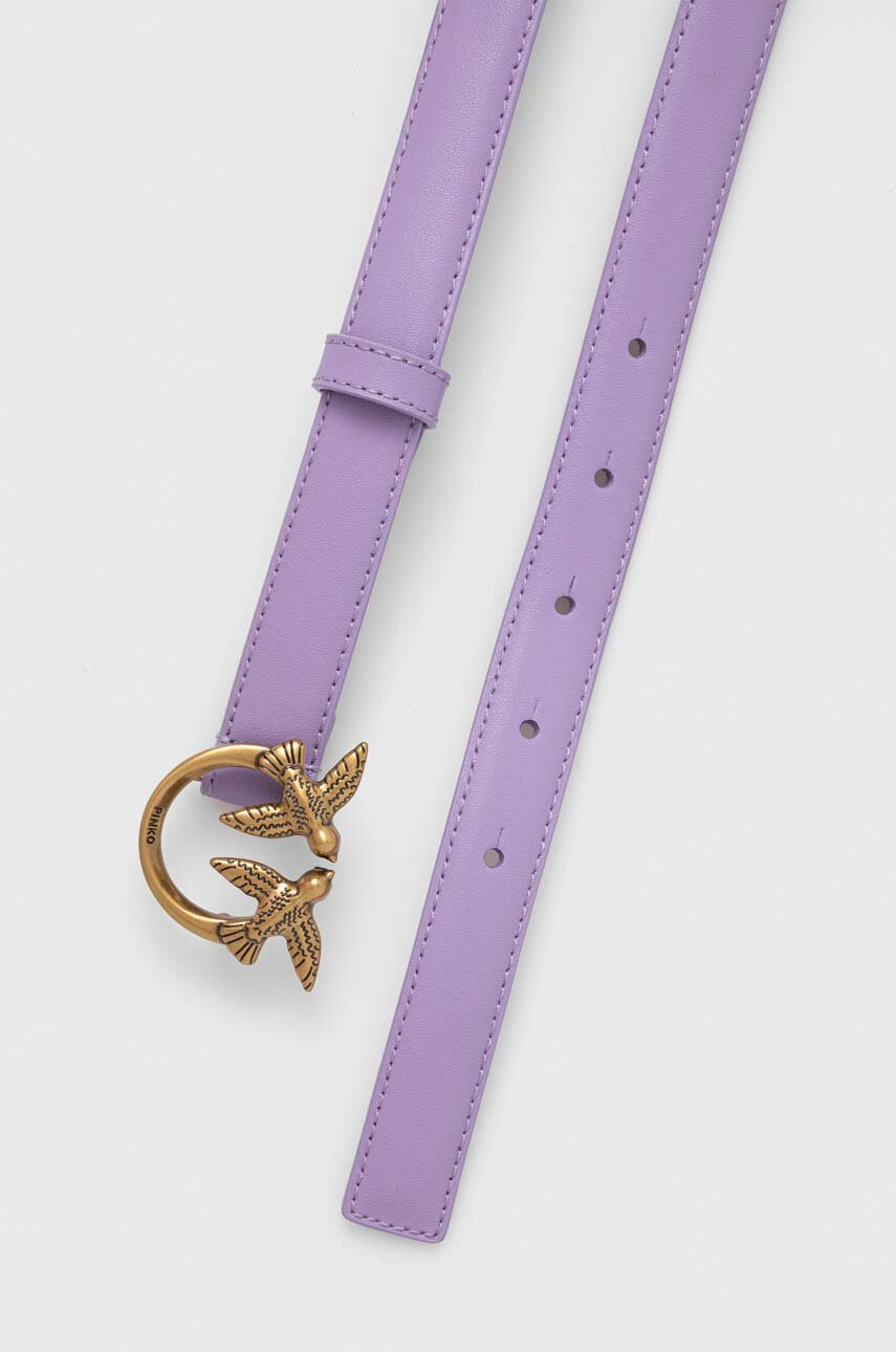 Pinko pasek skórzany kolor beżowy 100143.A0F1 | Answear.com