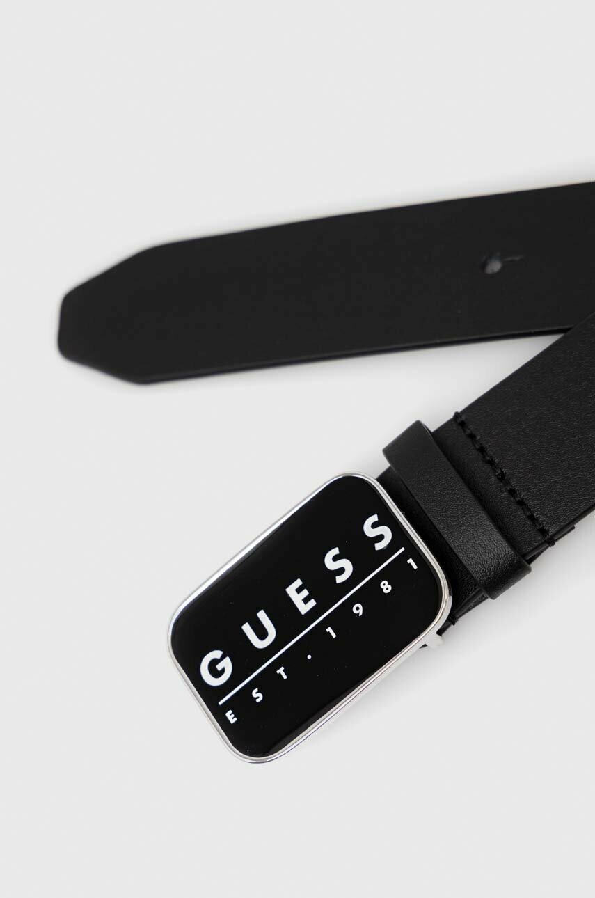 Guess pasek skórzany męski kolor czarny | Answear.com