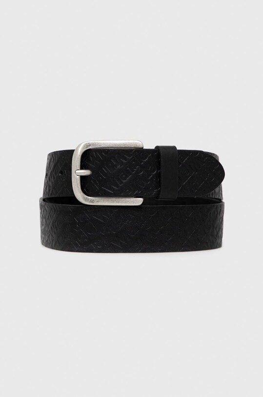 Кожаный ремень Wrangler мужской цвет чёрный | ANSWEAR.ua