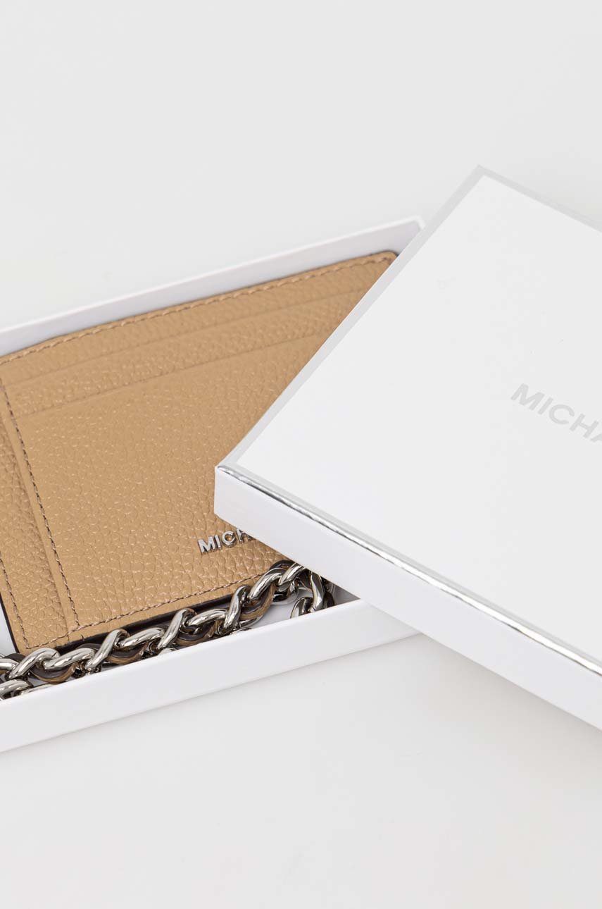 Kožni etui za kartice MICHAEL Michael Kors za žene, boja: smeđa ...