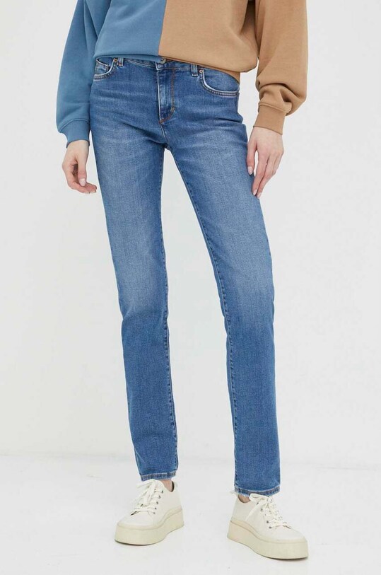Mustang jeansy Style Shelby Slim damskie kolor niebieski | Answear.com