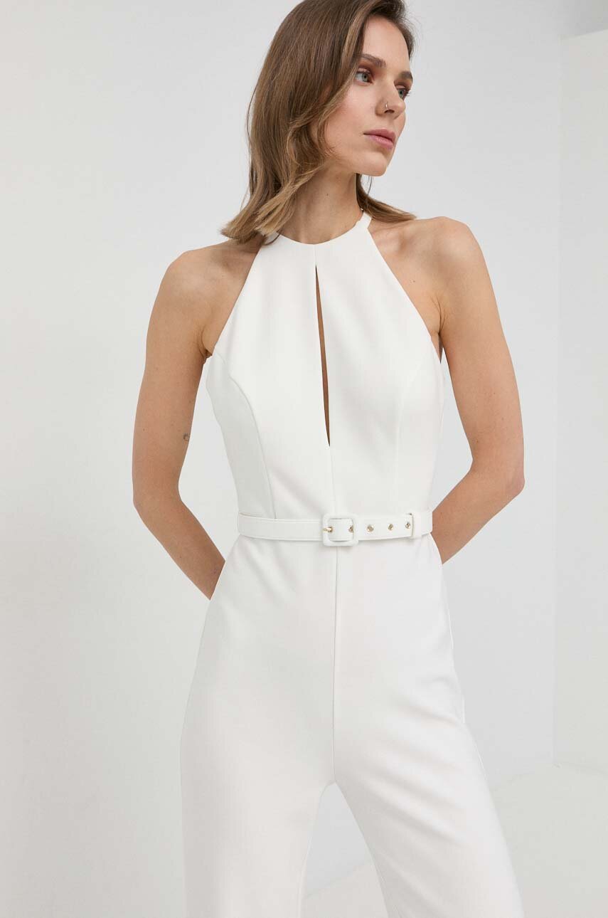 Marciano Guess kombinezon kolor beżowy z dekoltem okrągłym | Answear.com Marciano Guess kombinezon kolor beżowy z dekoltem okrągłym | Answear.com