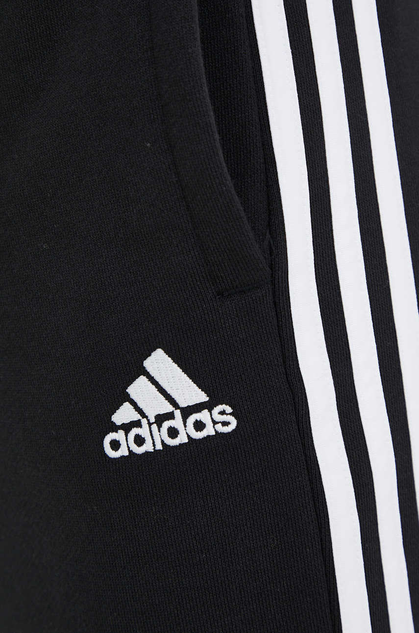adidas spodnie dresowe bawełniane Essentials damskie kolor czarny z ...