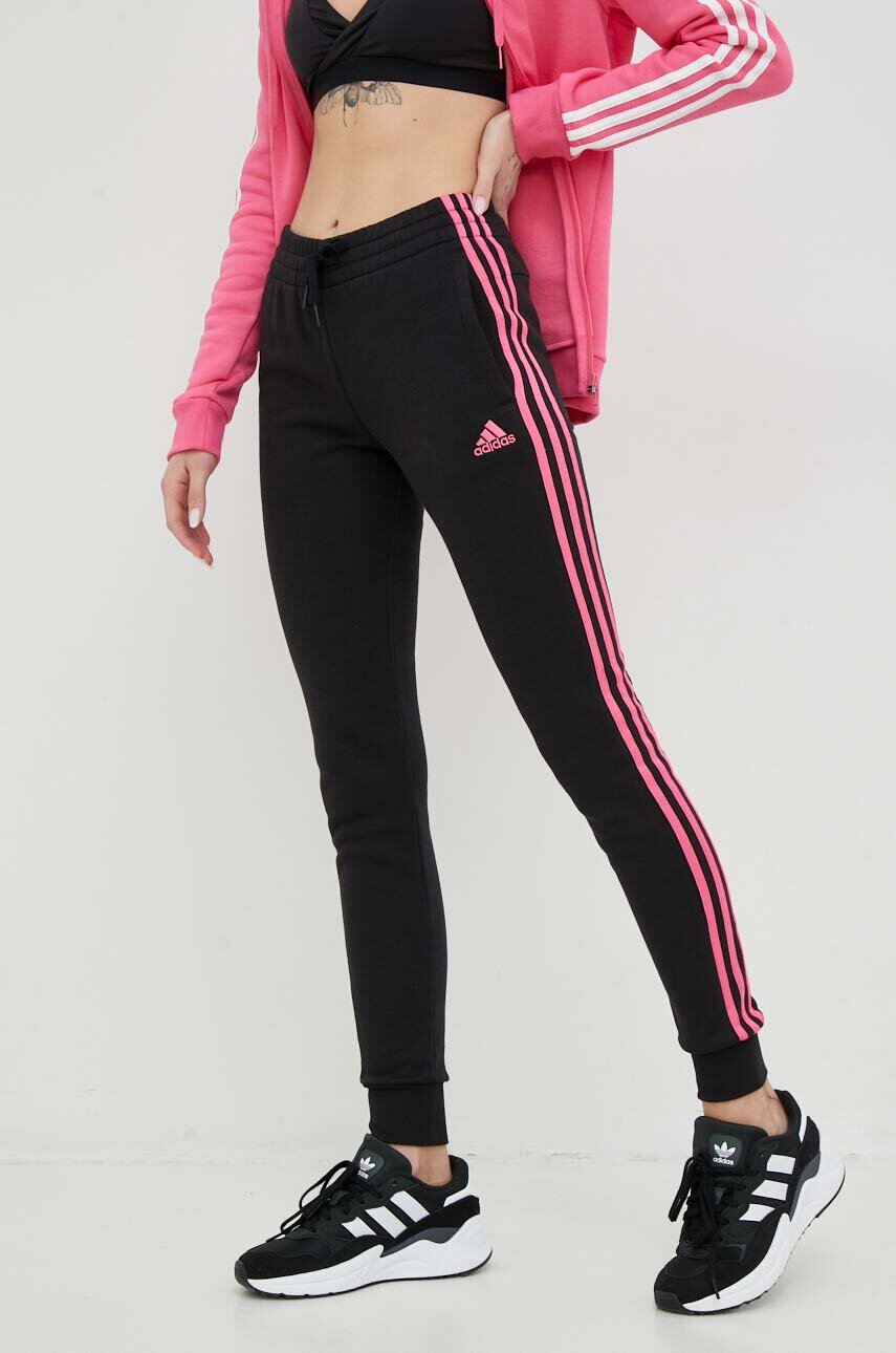 Спортивные штаны adidas Женские цвет чёрный однотонные | ANSWEAR.ua
