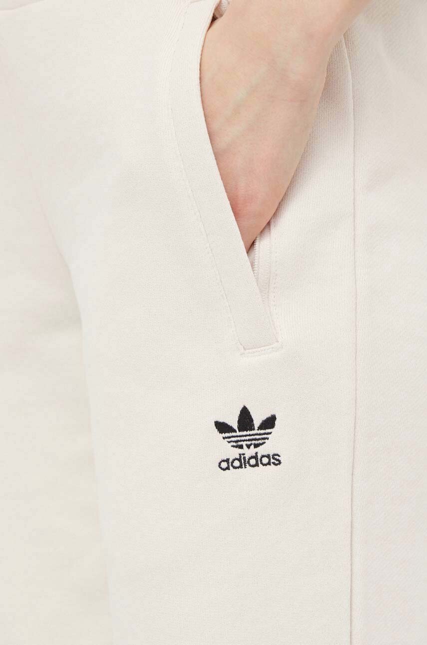 adidas Originals spodnie dresowe bawełniane kolor beżowy gładkie IA6477 ...