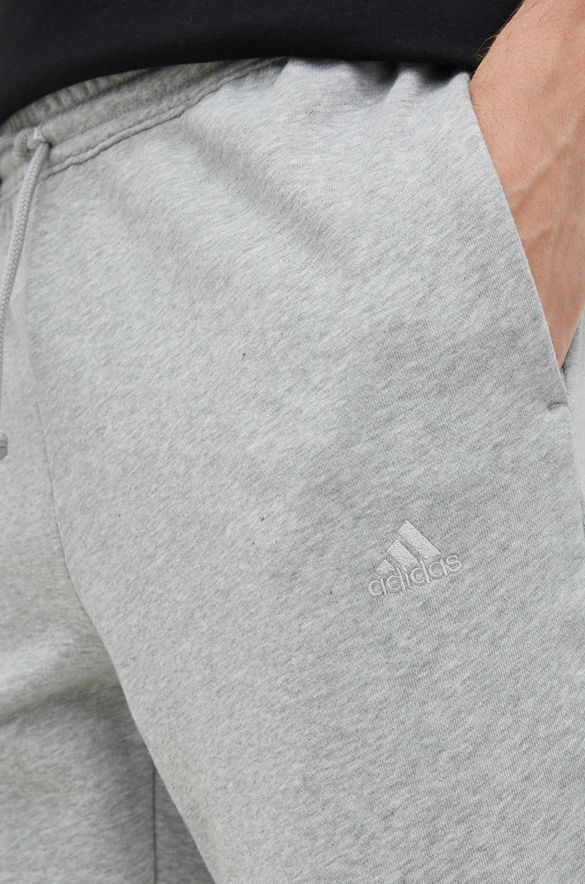 Tepláky adidas pánske, šedá farba, melanžové, IC9773 | ANSWEAR.sk