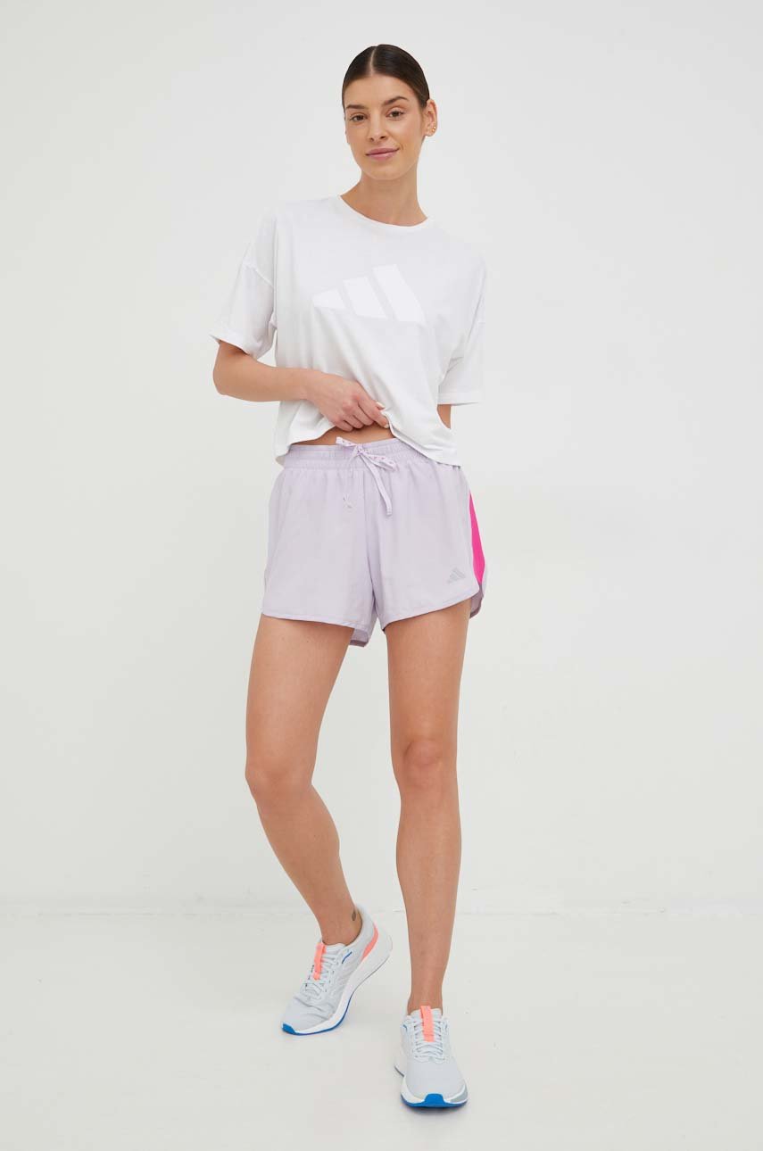 Шорти для бігу adidas Performance Run It жіночі колір фіолетовий ...