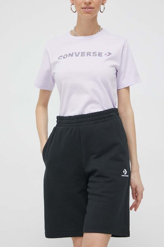 Converse szorty kolor czarny gładkie 10023875.A01-Black | Answear.com