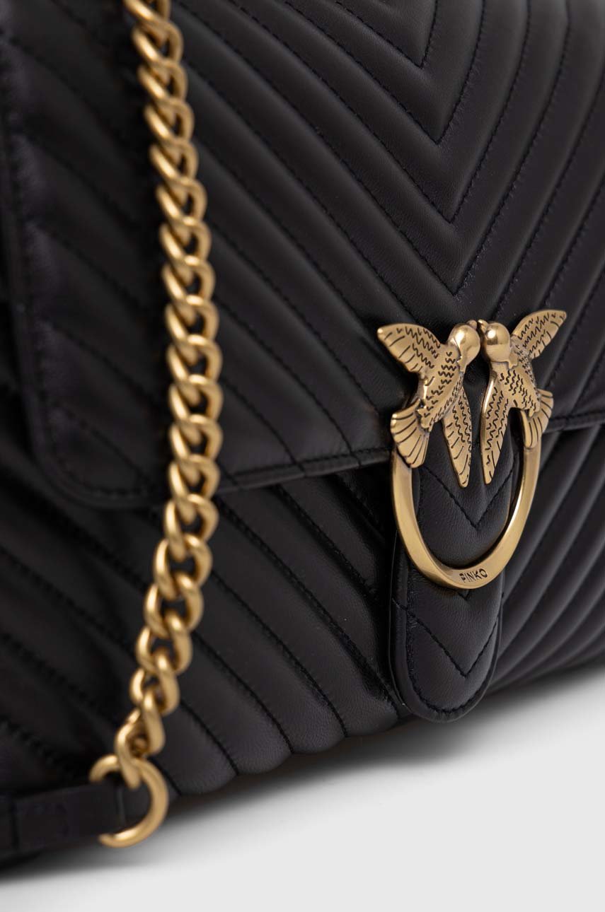 Pinko torebka skórzana kolor czarny 100042.A0GK | Answear.com