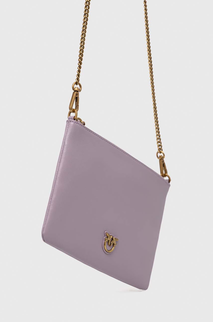 Pinko torebka skórzana kolor fioletowy | Answear.com