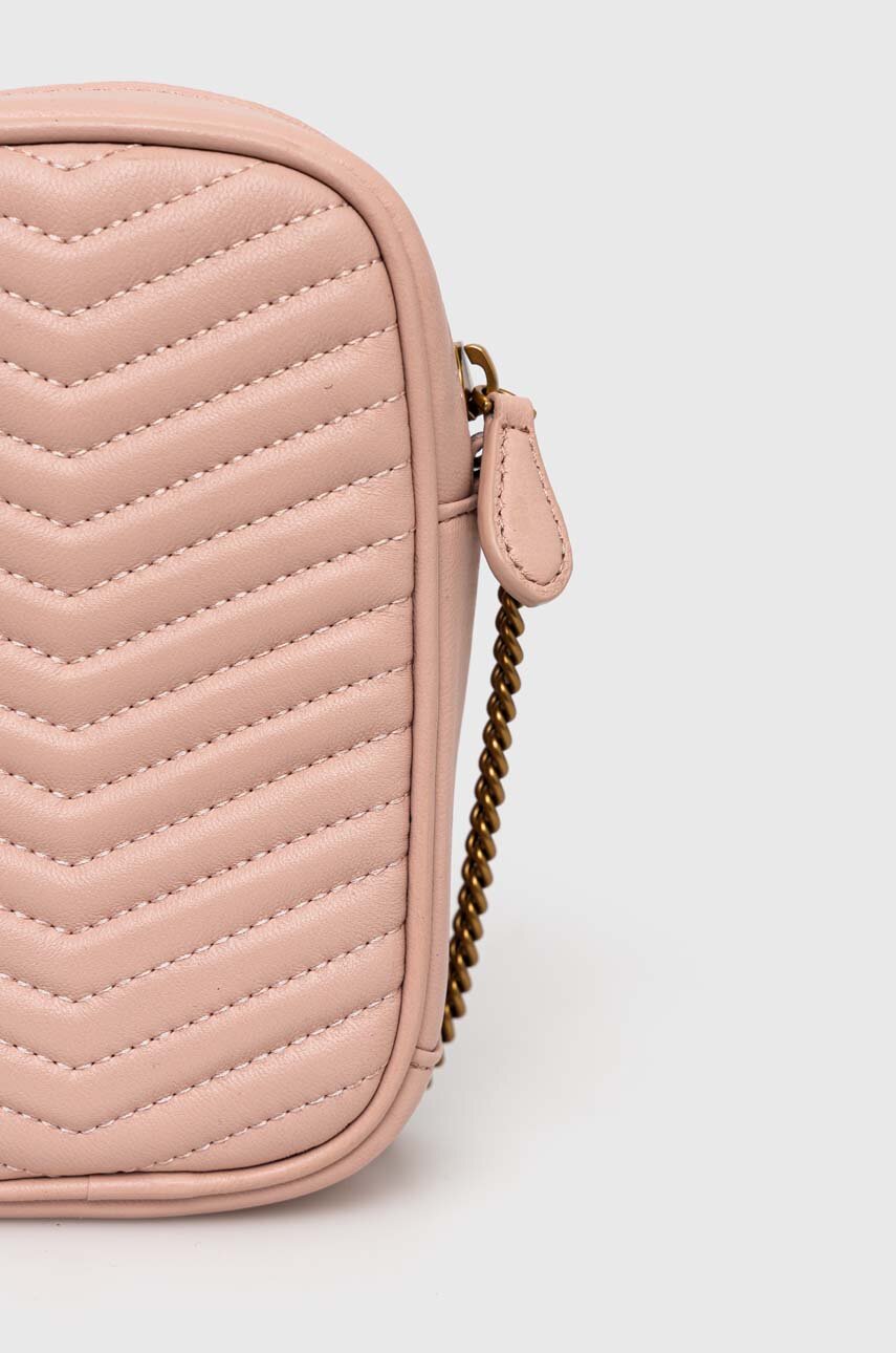 Pinko pokrowiec na telefon skórzany kolor różowy | Answear.com Pinko pokrowiec na telefon skórzany kolor różowy | Answear.com