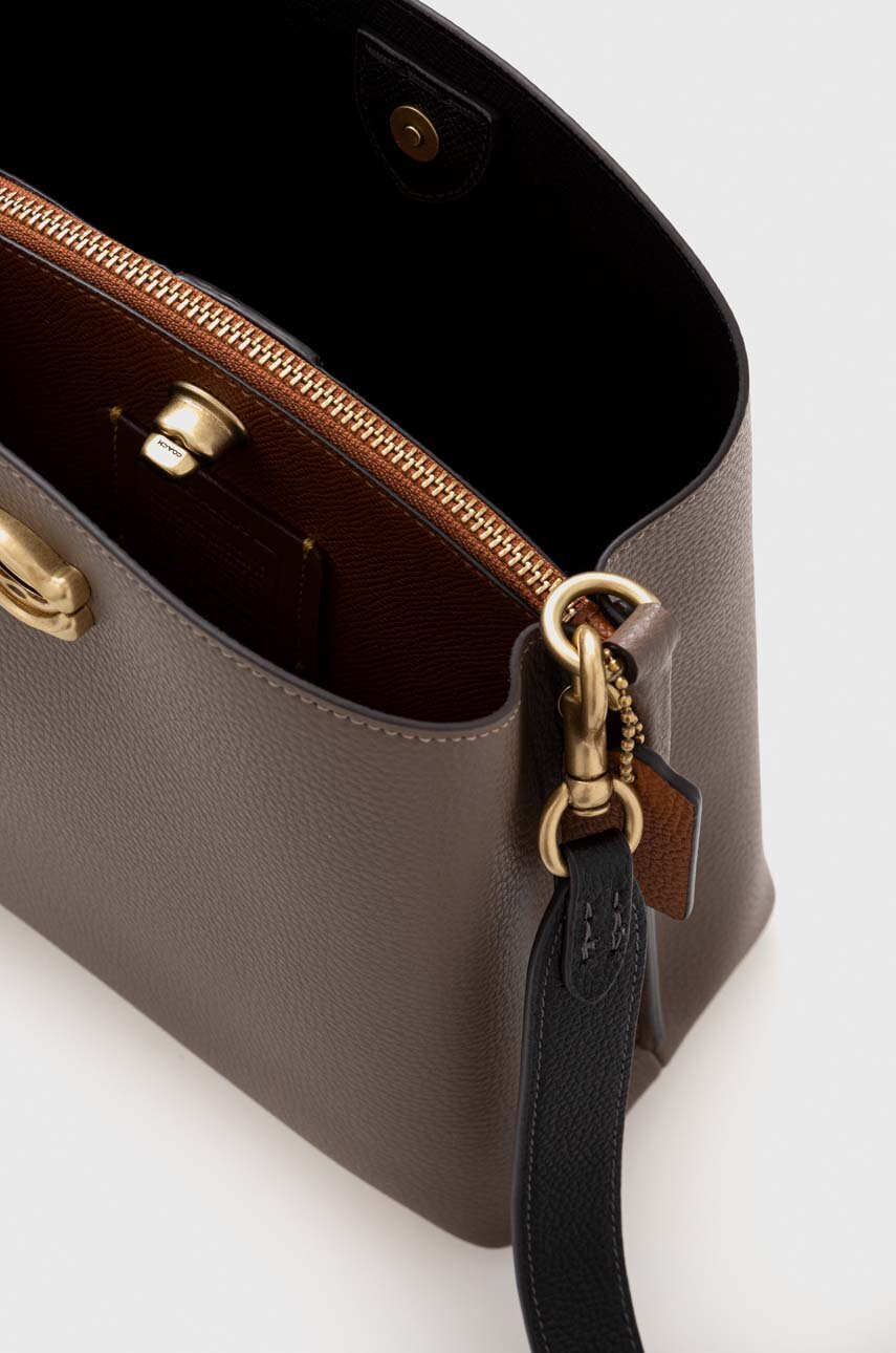 Coach torebka skórzana Willow kolor brązowy C3766 | Answear.com