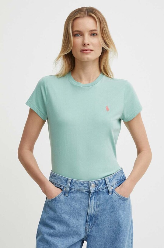 Памучна тениска Polo Ralph Lauren в зелено 211898698 | ANSWEAR.bg